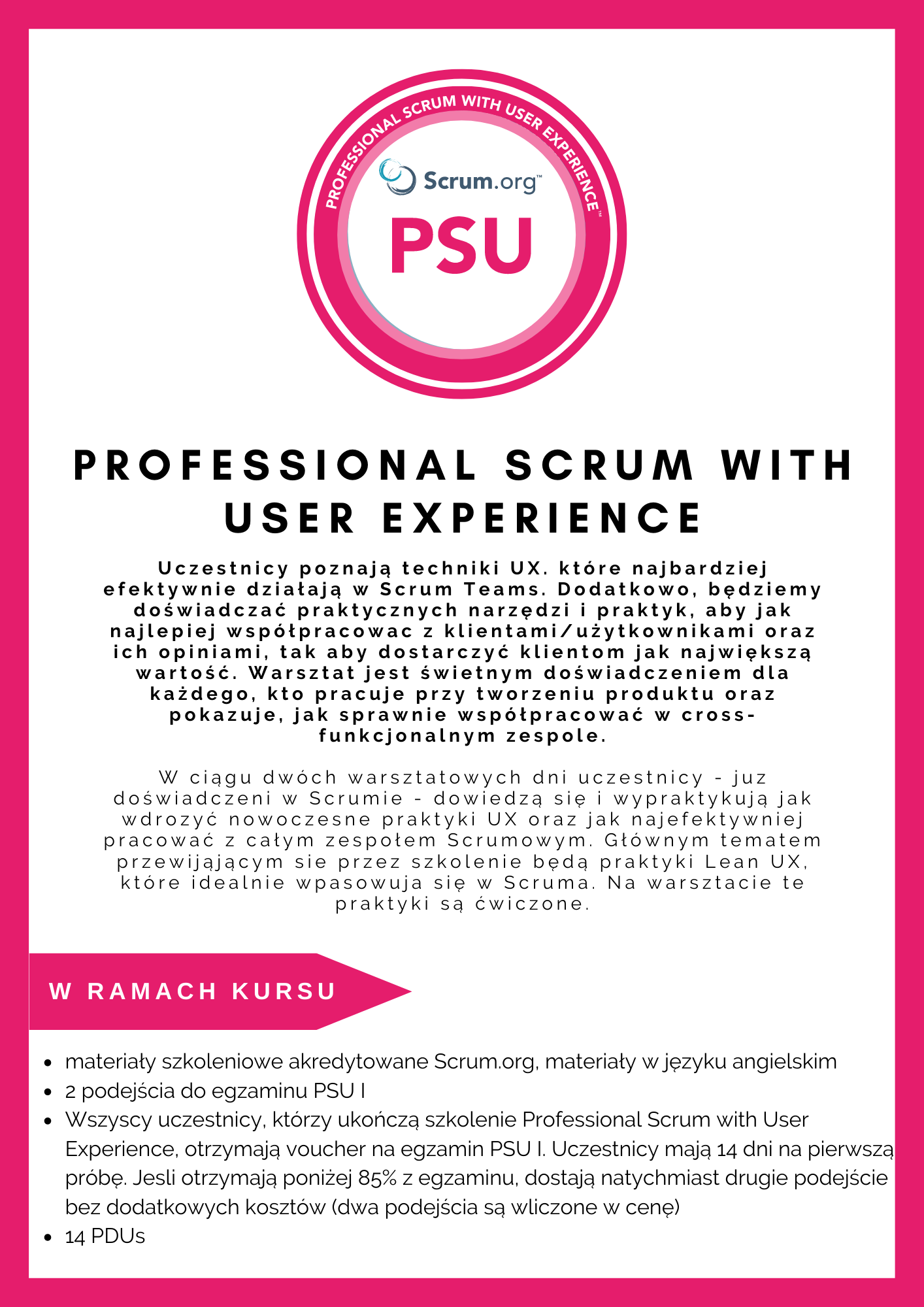 Professional Scrum with User Experience | Scrum.org
