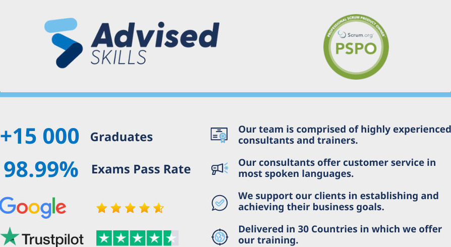Professional Scrum Product Owner | Advised Skills